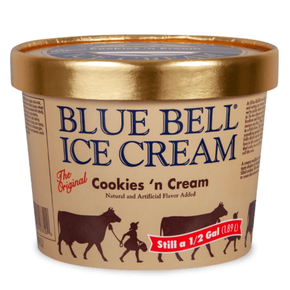 Helado Blue Bell Ice Cream Cookies 'n Cream 1.89l