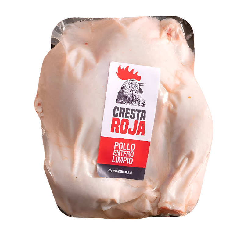 Pollo Entero Limpio Cresta Roja 3 Opciones