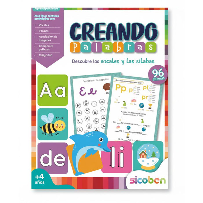 Creando Palabras Vocales Y Sílabas Libro De Actividades Infantil 4+
