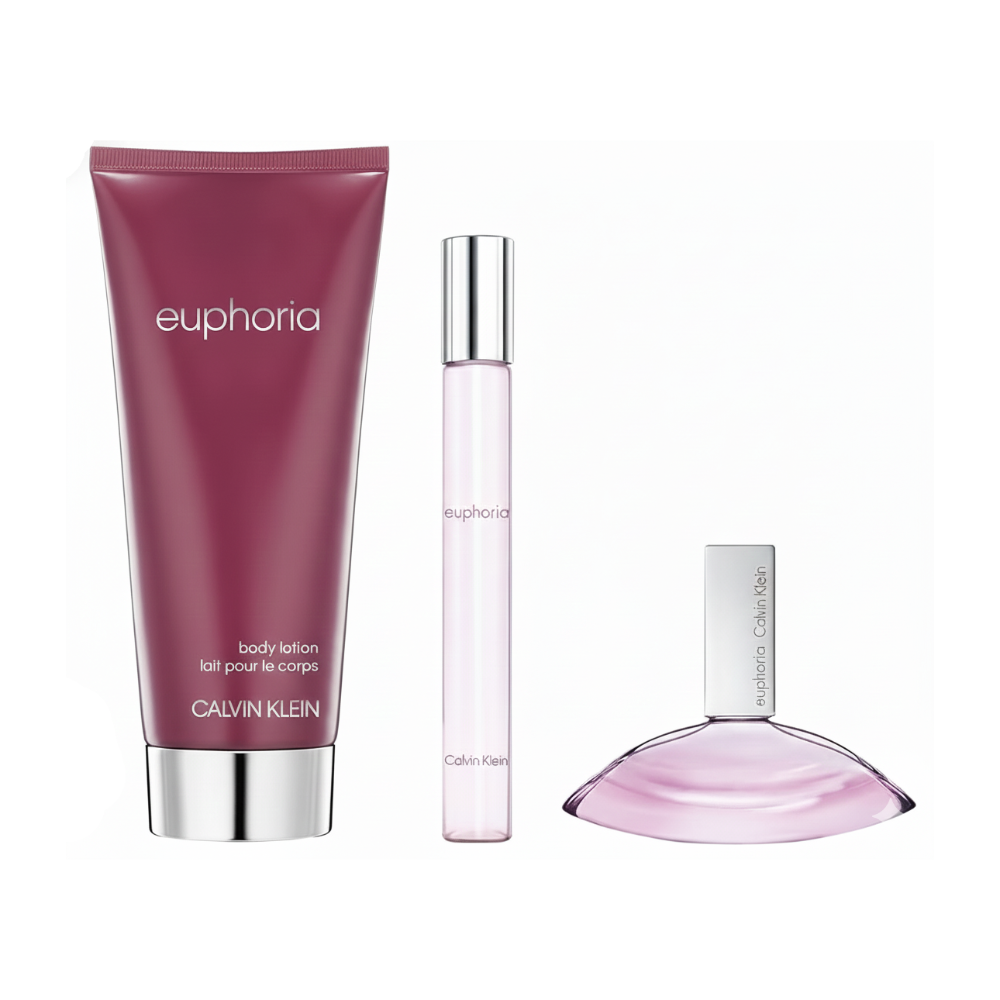Calvin Klein Euphoria Set Eau De Fragrance & Body Lotion For Woman 3Un